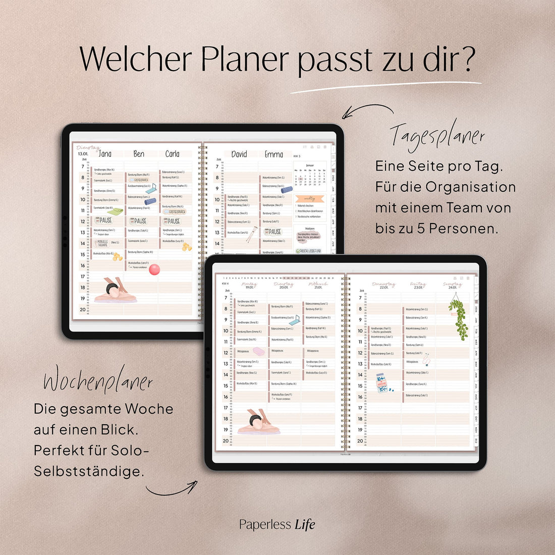 Digitaler Terminplaner 2026 – Für Selbstständige & Teams | Paperless Life